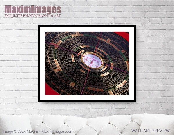 Art Print of Chinese Feng Shui compass LuoPan metal plate of the Heaven ...