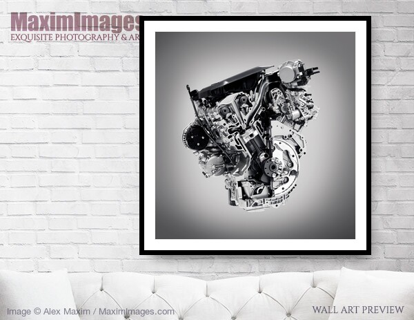 Art Print of Cross section of Buick Lacrosse 3.6L V6 VVT car engine ...
