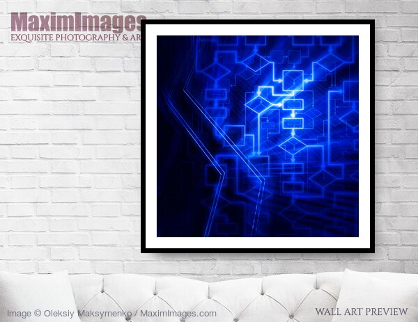 Art Print of Flowchart algorithm diagram background | Wall Art #MXI19188