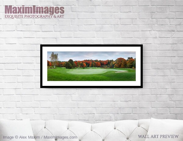 Art Print of Golf course panorama in fall | Wall Art #MXI24735