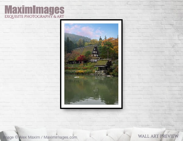 Art Print of Hida Folk Village rural scenery Traditional Japanese ...