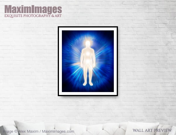 Art Print of Man ethereal body energy emanations concept | Wall Art # ...