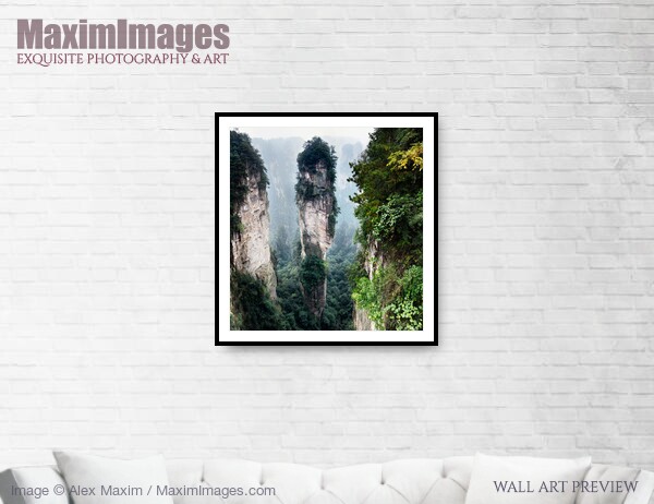 Art Print of Mountain spire in Zhangjiajie National Forest Park China ...