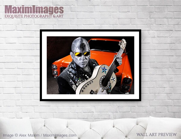 Art Print of Silver Elvis | Wall Art #MXI20793