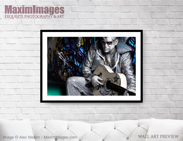 Art Print of Silver Elvis | Wall Art #MXI20914