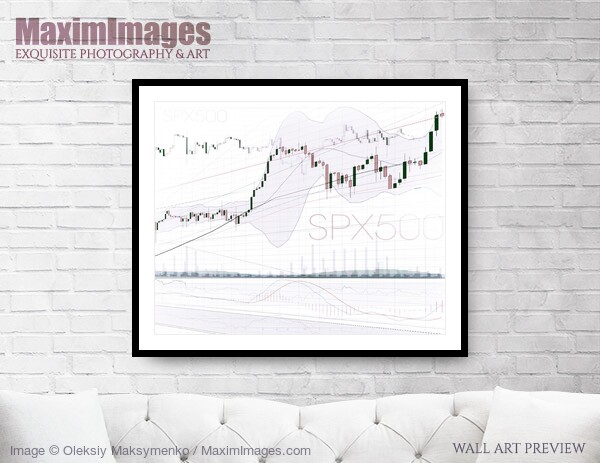 Art Print of Stock market charts trading and investment concept | Wall ...