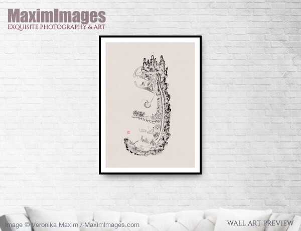Art Print of Sumi-e artwork of Taoist Neijing Tu Chart of Internal ...